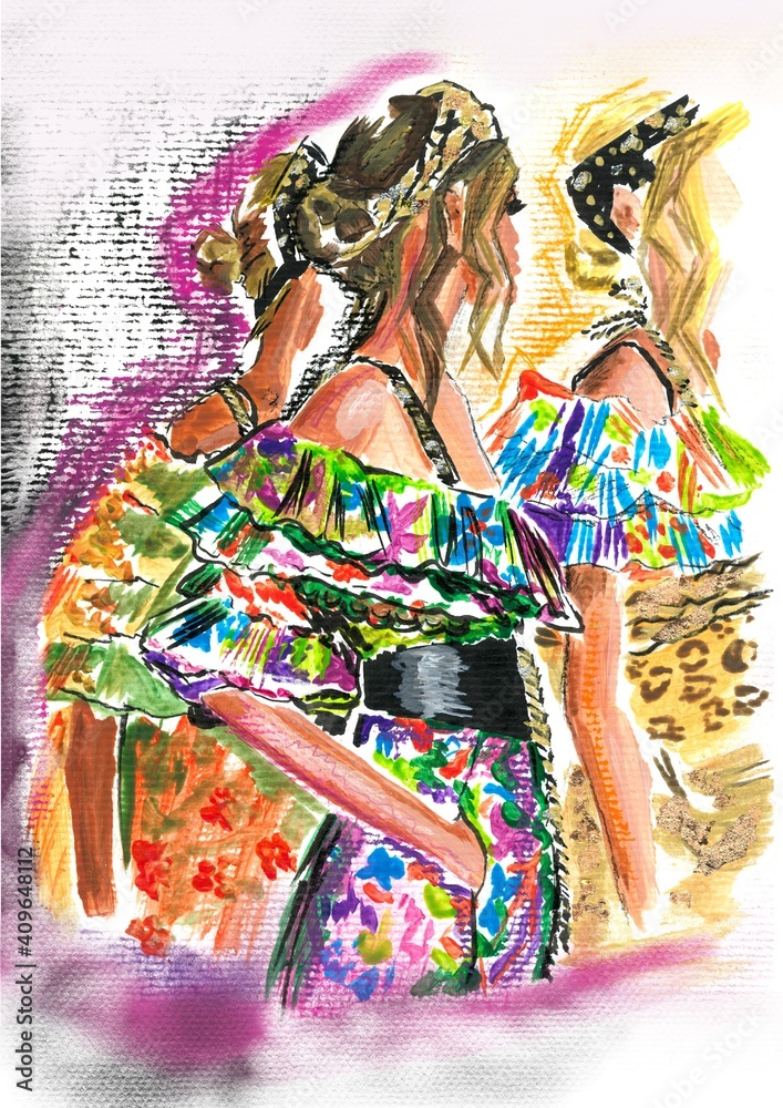Abstract Fashion Girl