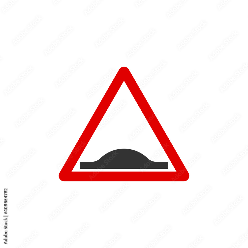 Speed ramp triangle road sign icon. Traffic signs symbol modern, simple ...