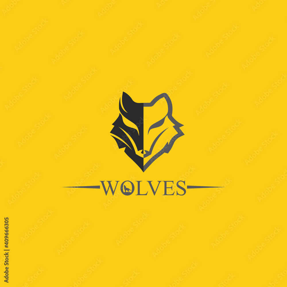 wolves logo, fox, wolf head, animal vetor and logo design wild roar dog ...