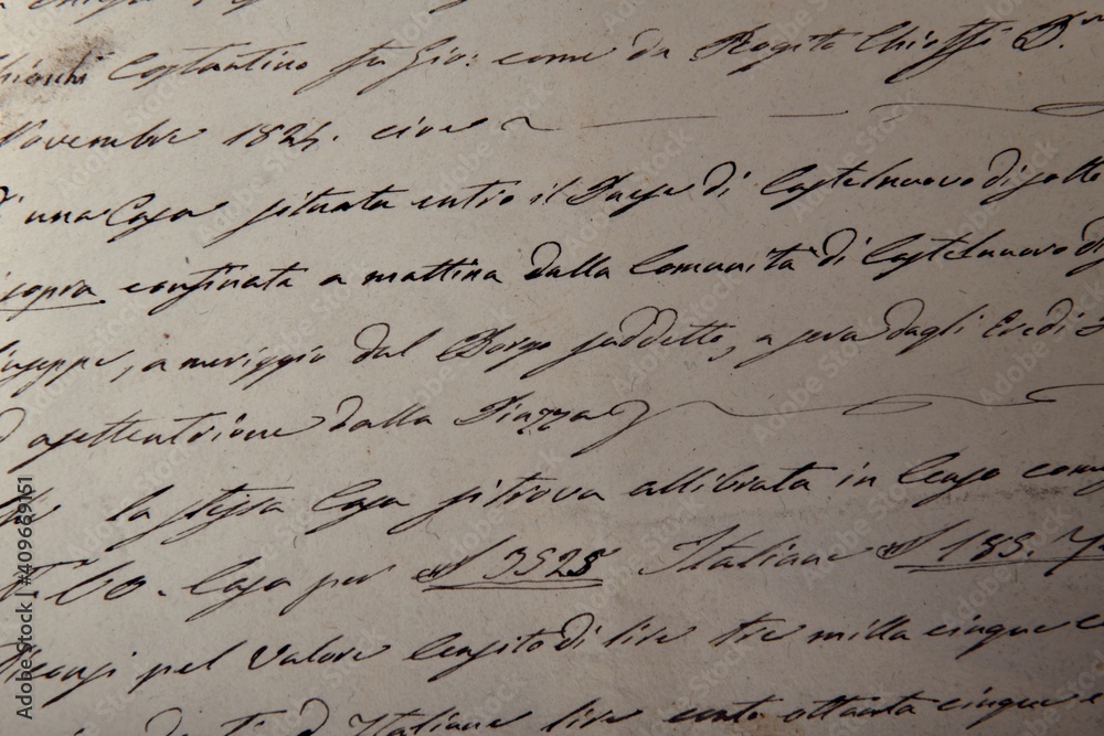 Italian Handwriting Style