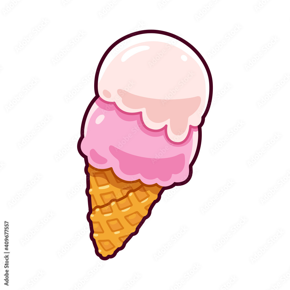 Cartoon gelato ice cream Stock Vector | Adobe Stock
