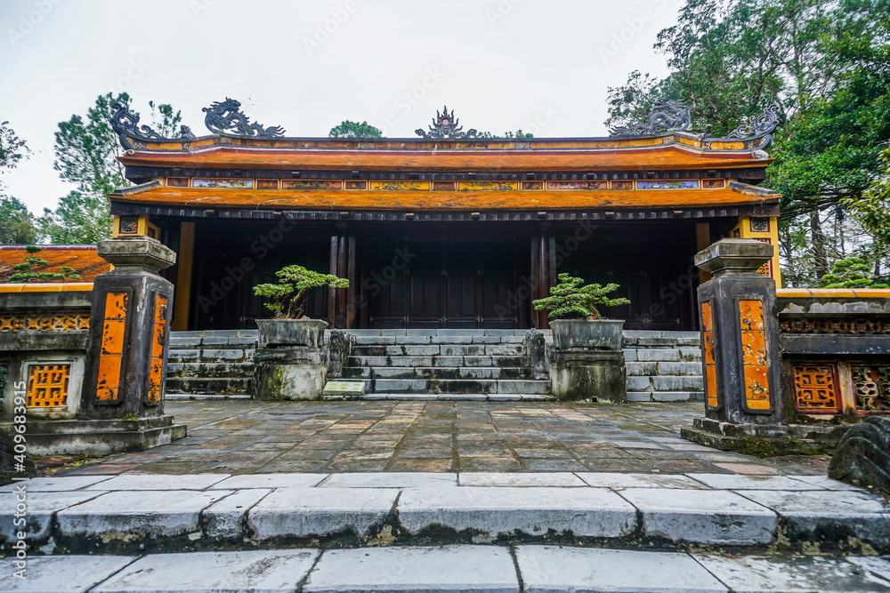Ancient Tu Duc royal tomb and Gardens Of Tu Duc Emperor near Hue ...