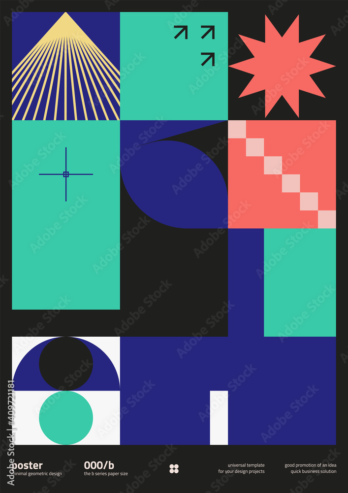 New Modernism Vector Poster Template Design Stock Vector | Adobe Stock