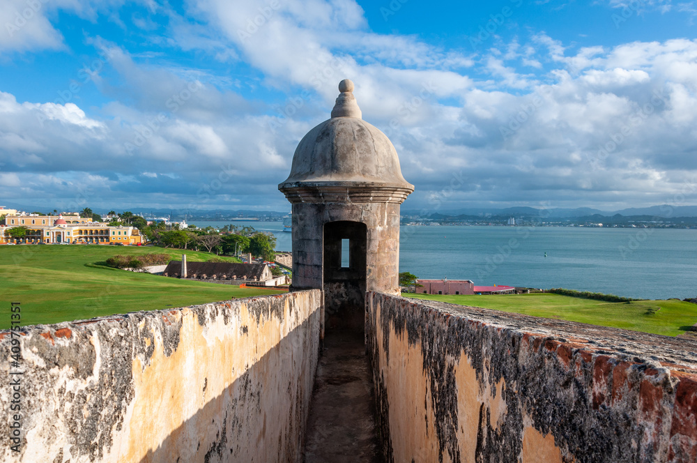 Castillo San Felipe Del Morro Watchtower Lookout, Old San Juan, Puerto ...
