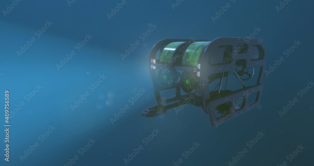 Deep Sea ROV (Remote Operated Vehicle) Stock Illustration | Adobe Stock