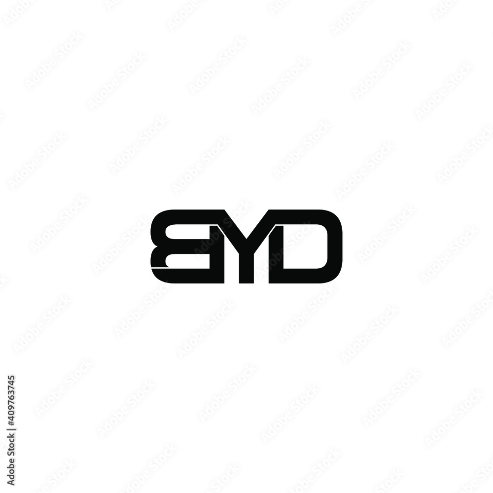 byd letter original monogram logo design Stock Vector | Adobe Stock
