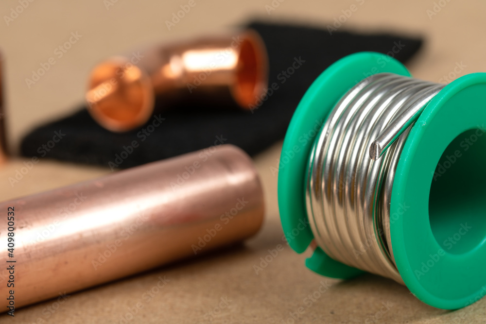 Tools for copper pipe installation Stock Photo | Adobe Stock