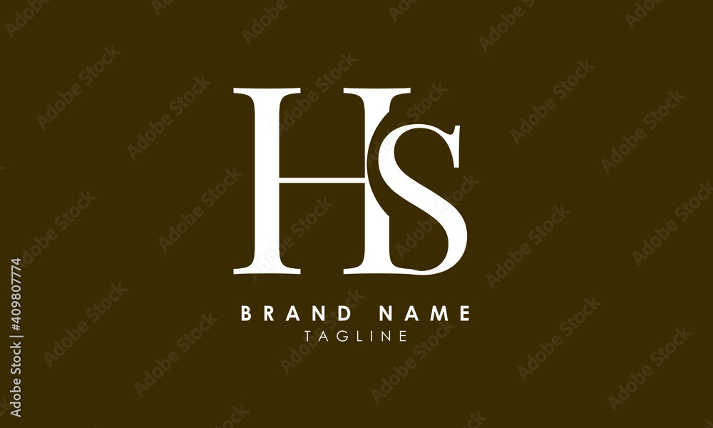 Alphabet letters Initials Monogram logo HS, SH, H and S, Alphabet ...