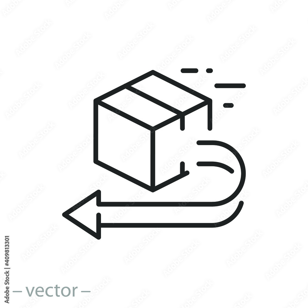 return or replace order icon, package delivery policy, exchange product ...