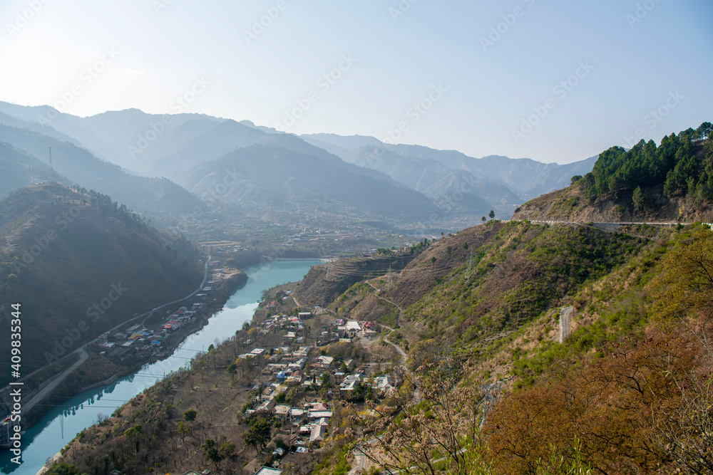 Naluchi Bridge over Kohala River Azad Kashmir Stock Photo | Adobe Stock