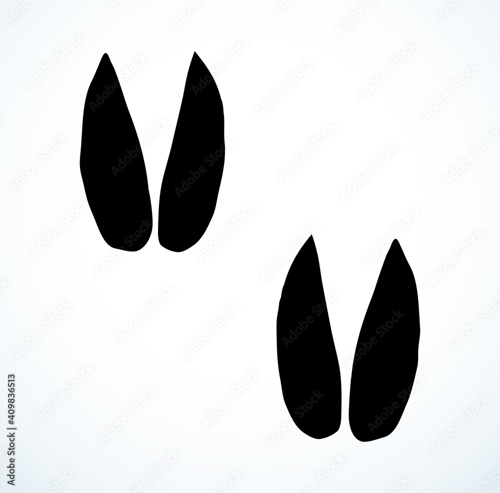 Sheep foot print. Vector drawing Stock Vector | Adobe Stock