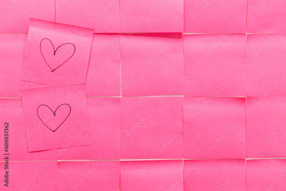 Sticky note post it in pink color as background Stock Photo | Adobe Stock
