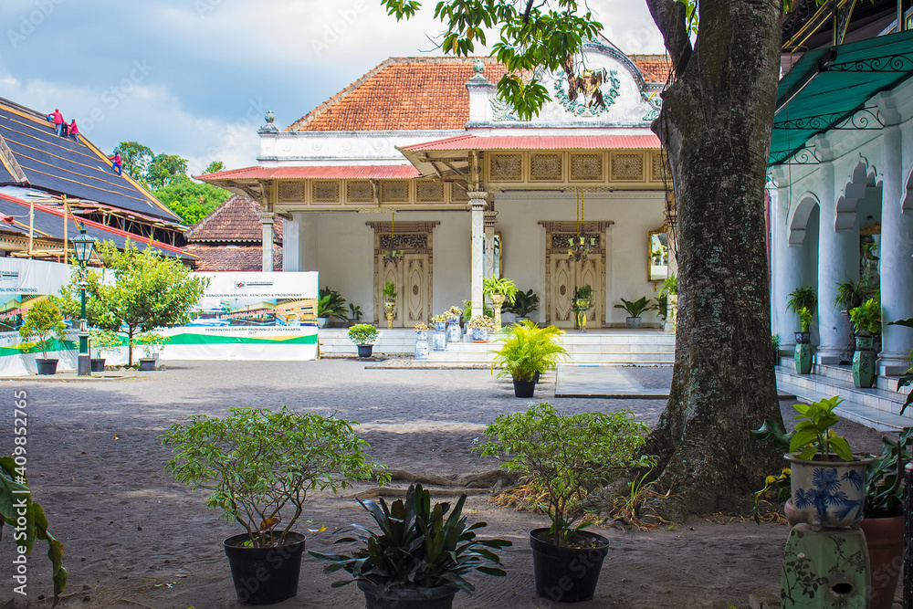 Territory of Kraton Palace, the royal grand palace in Yogyakarta ...