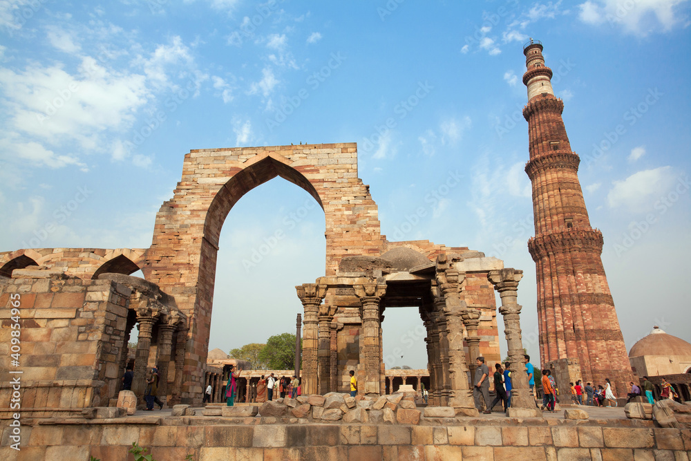 Qutub Minar, is red sandstone Tower is 73 metres high and 2nd tallest ...