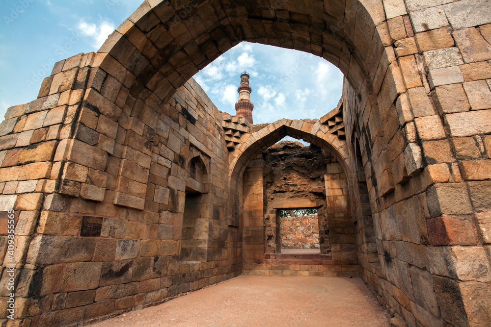 Qutub Minar, is red sandstone Tower is 73 metres high and 2nd tallest ...