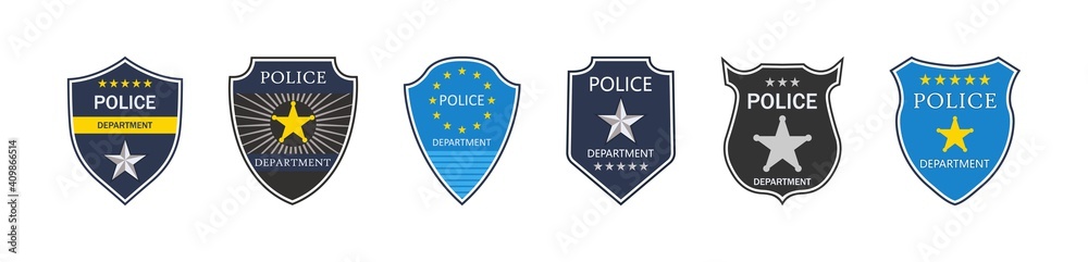 Police badge. Police department. Emblem of shield for cop and officer ...