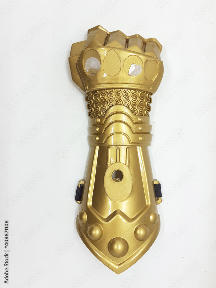 Poster Golden Metallic Plastic Knight Hand Armor for Kids Amusement ...