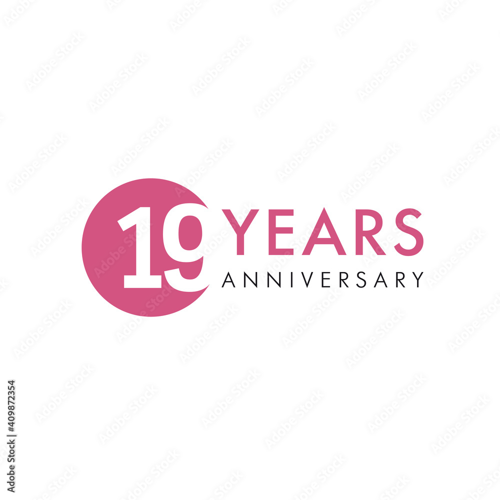 19 th anniversary numbers. 19 years old creative congrats. Cute ...