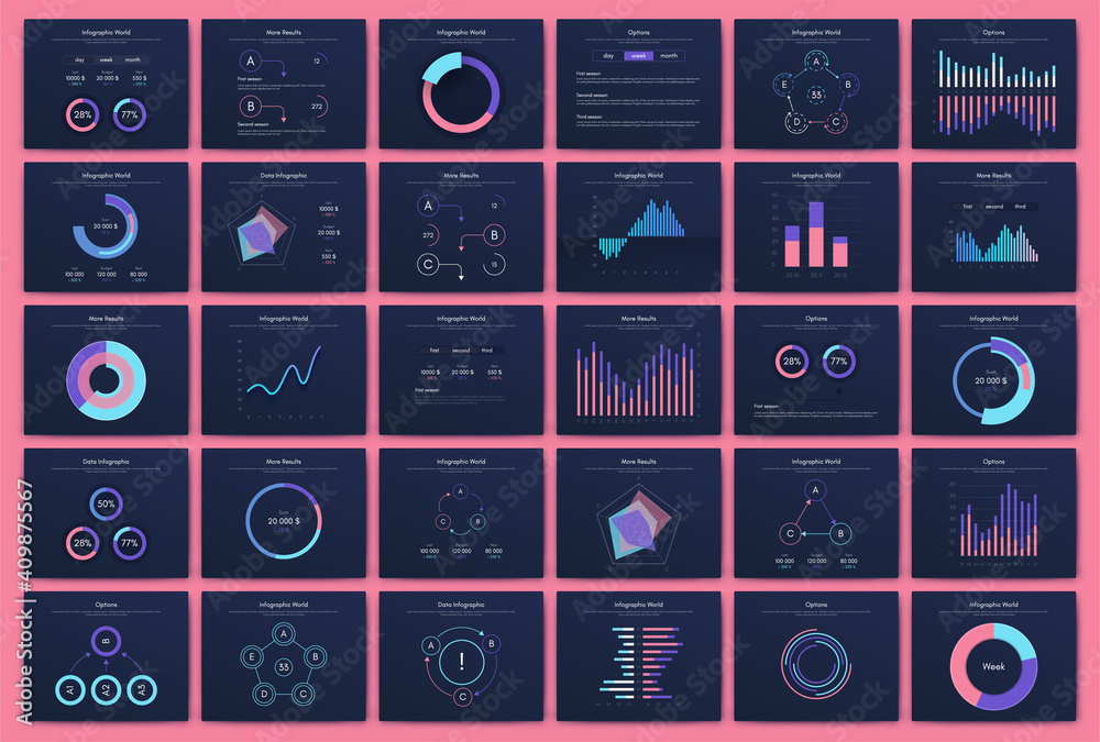 Modern infographic vector elements for business brochures. Use in ...