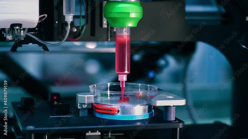 3D printer prints tissues for human surgery. Bioprinting futuristic ...