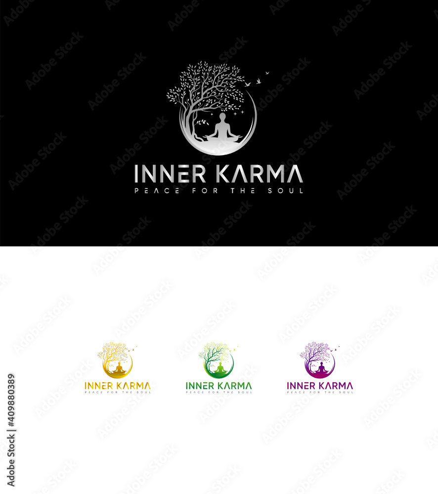 Inner Karma logo template, vector logo for business and company ...