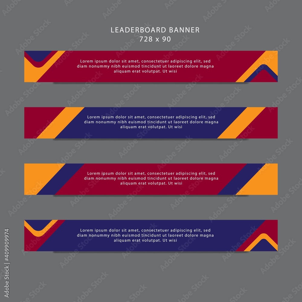 abstract modern website banner. leaderboard banner template design ...