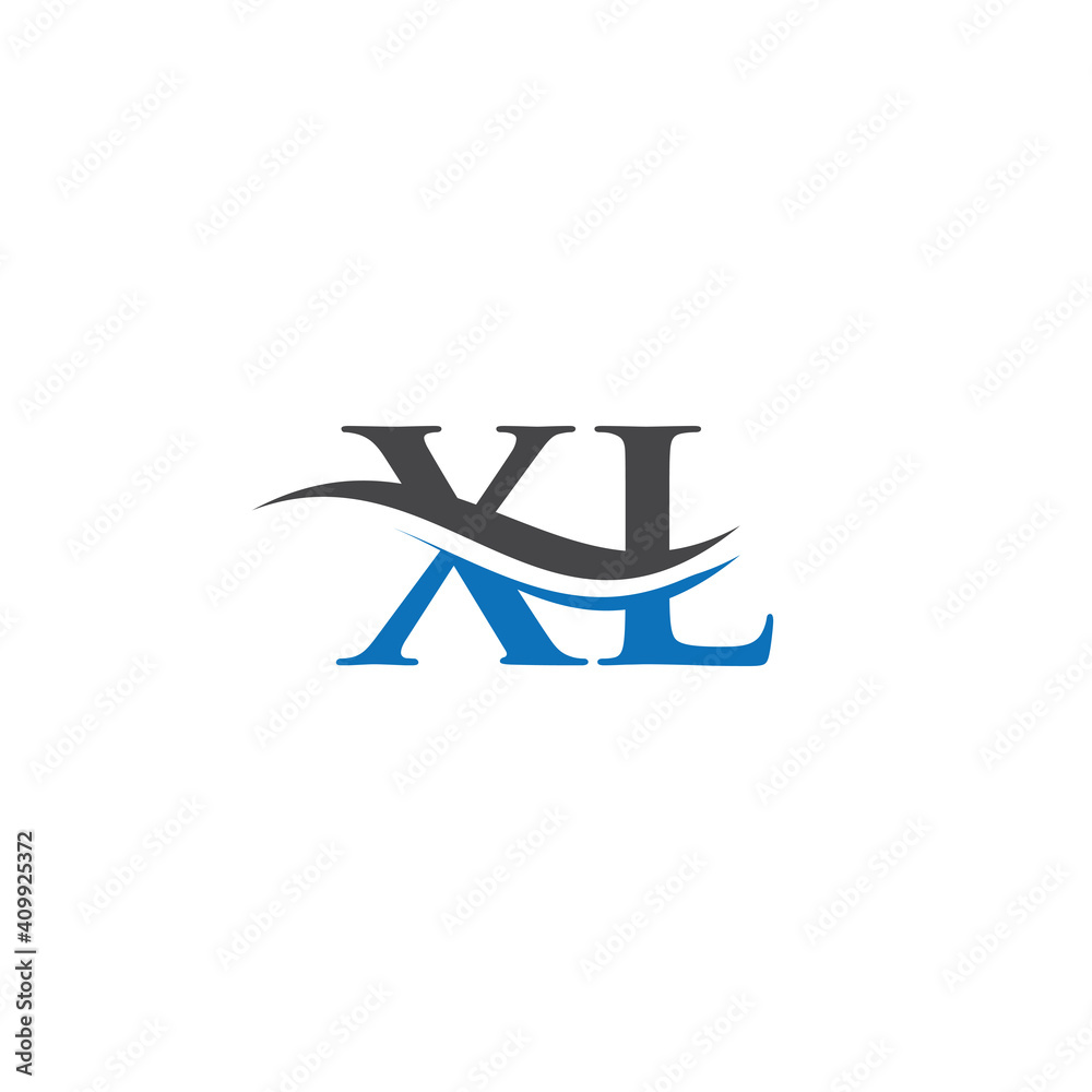 Modern letter XL logo design Vector. Initial linked letter XL logo ...