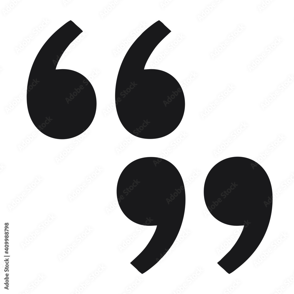 Vector image of quotation marks Stock Vector | Adobe Stock