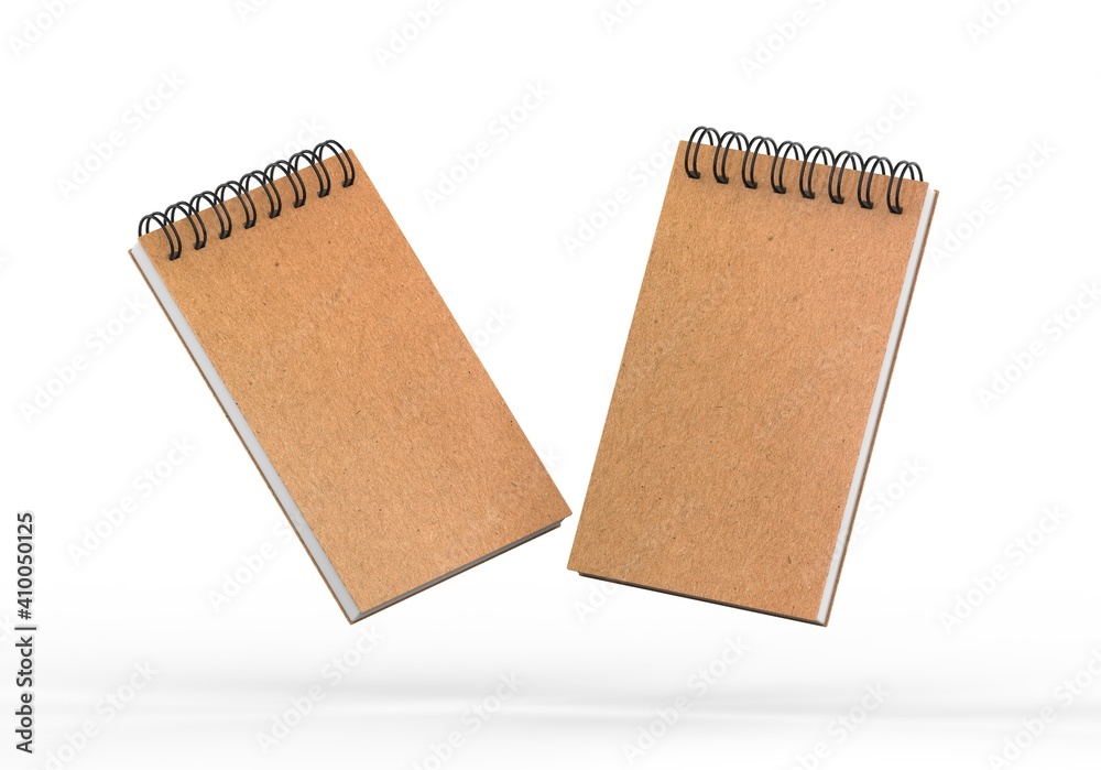 Blank cardboard notepad mockup for design and advertising. Sketchpad ...