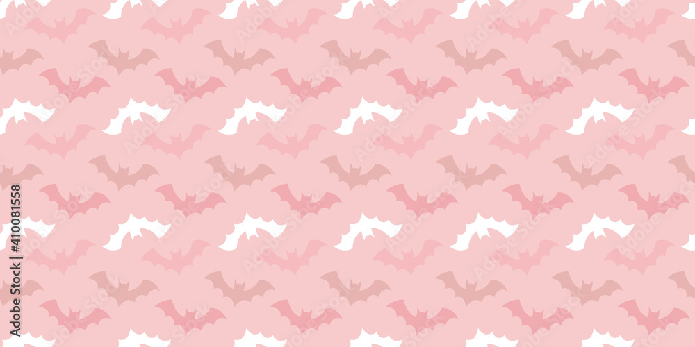Halloween bat seamless repeat pattern pink background. Stock Vector ...