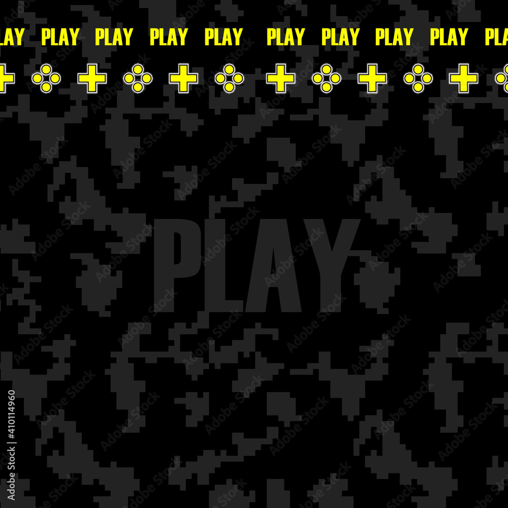 PLAY. Cool wallpapers with game elements and text. Dark backgrounds for ...