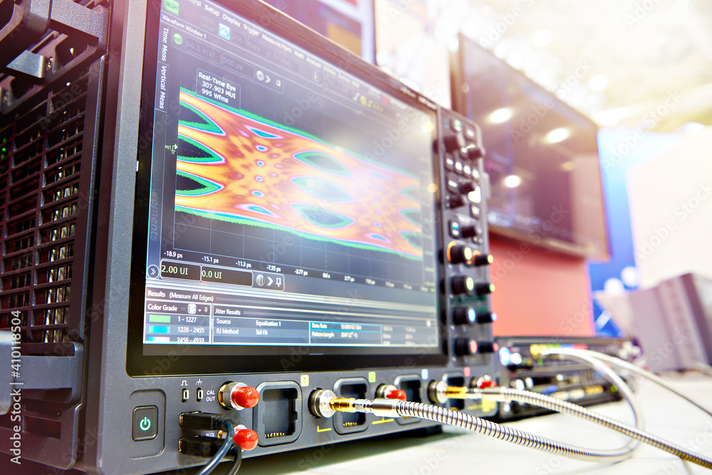Modern real-time oscilloscope Stock Photo | Adobe Stock