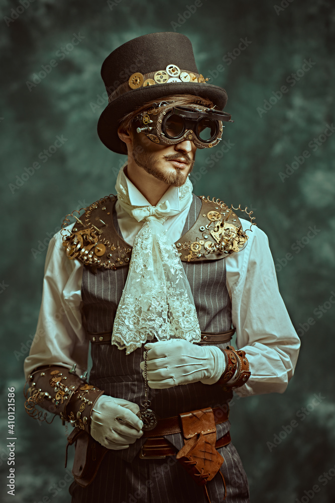 vintage steampunk portrait Stock Photo | Adobe Stock