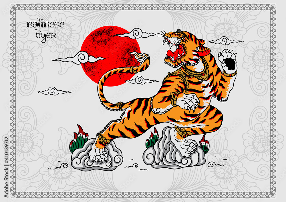 Balinese Tiger Drawing