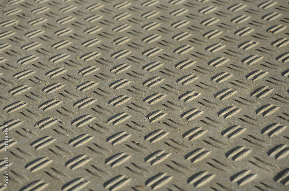 concrete monolith staircase with the texture of extruded ribbed ...