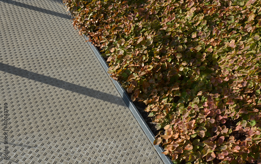 concrete monolith staircase with the texture of extruded ribbed ...