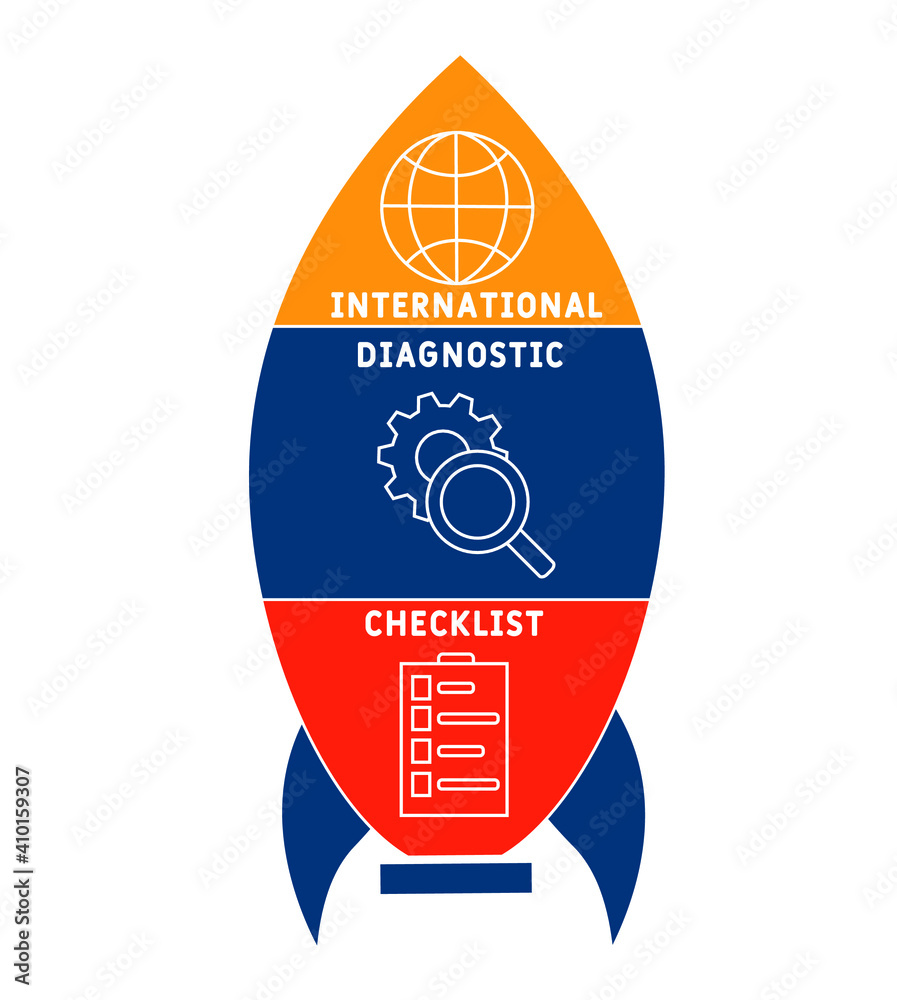 IDC - International Diagnostic Checklist acronym. business concept ...