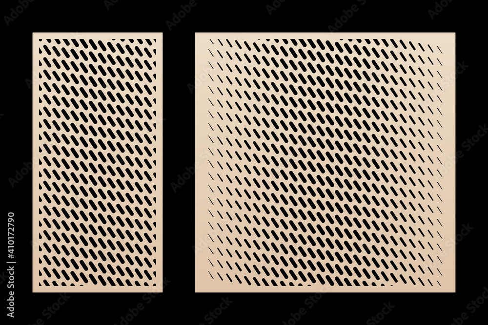 Laser cut panel set. Vector design with trendy geometric pattern ...