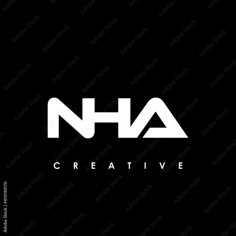 NHA Letter Initial Logo Design Template Vector Illustration Stock ...