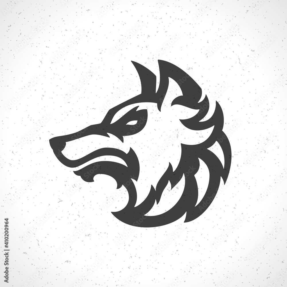 Wolf face logo emblem template mascot symbol Stock Vector | Adobe Stock