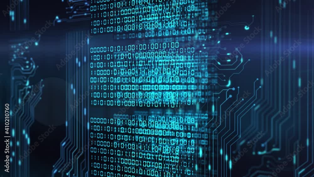 Vidéo Stock Futuristic motherboard circuit graphic animation background ...