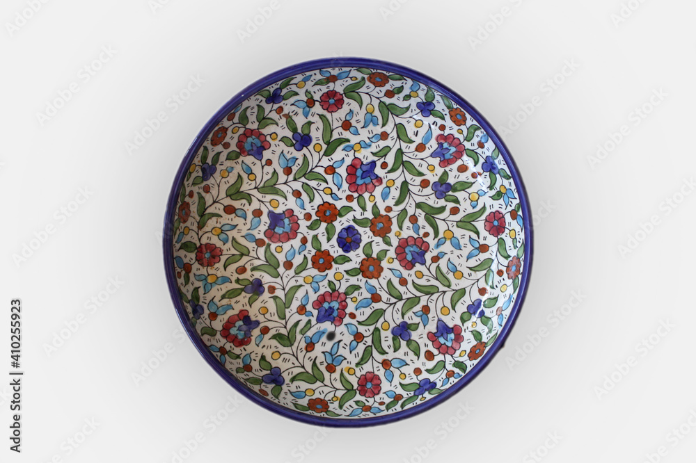 vintage ceramic plate white background full depth of field Stock Photo ...