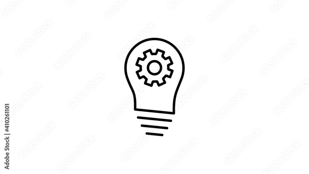 LIGHT BULB Flat Animated Icon. 4k Animated Icon to Improve Your Project ...