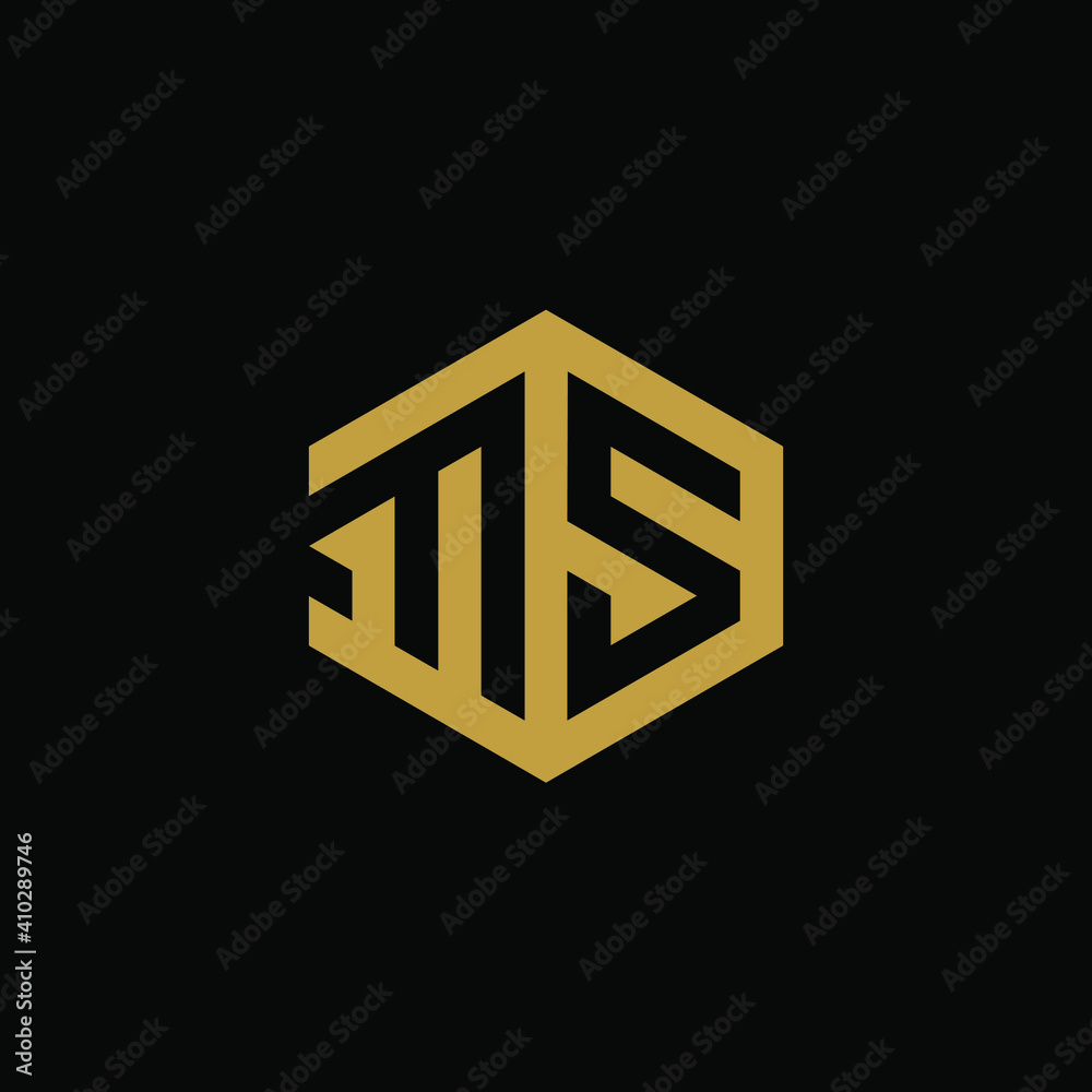 Initial letter MS hexagon logo design vector Stock Vector | Adobe Stock