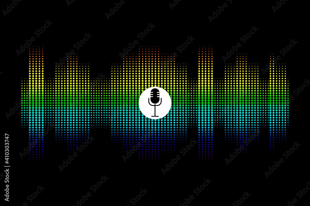 Sound wave microphone. Future technology concept. Technology background ...