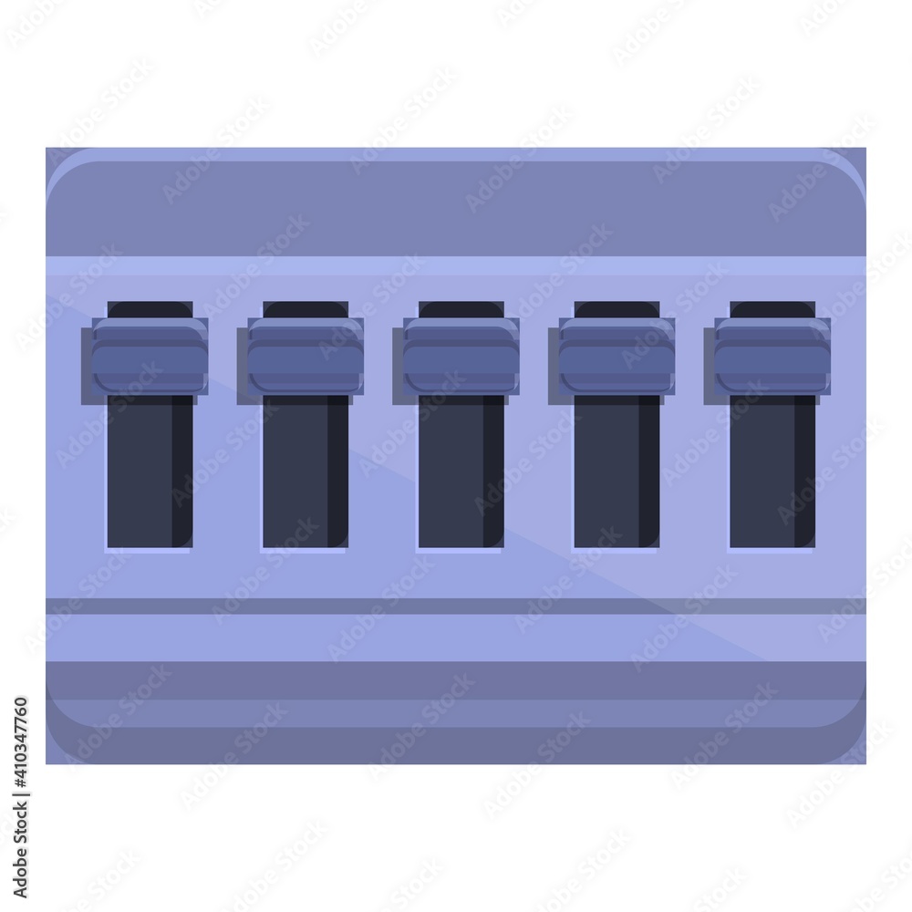 Circuit breaker switch icon. Cartoon of circuit breaker switch vector ...