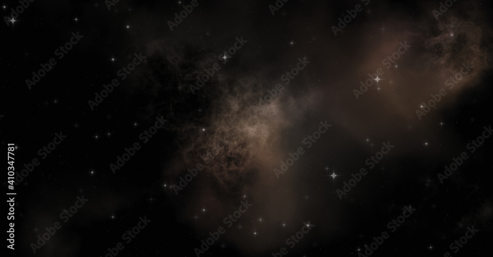 Grey Nebula In Space