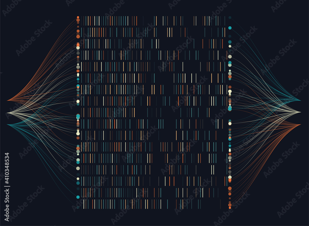 Big genomic data visualization Stock Vector | Adobe Stock