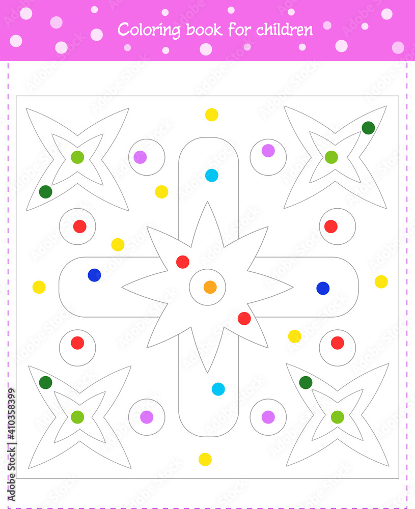Coloring pages for kids. Color in with the color shown in the picture ...
