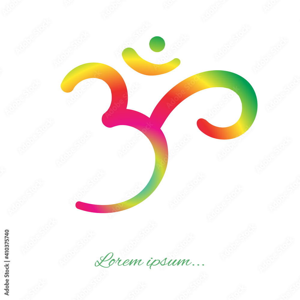 Om,Aum,sacred sound,primordial mantra,word of power,pictogramsymbol of ...